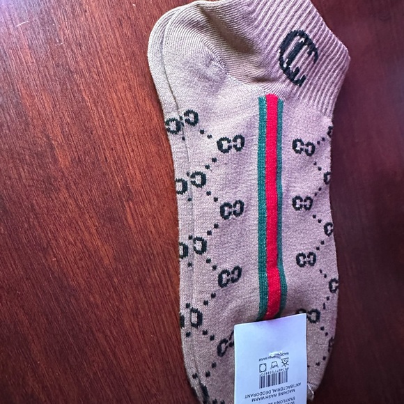 Underwear & Socks | Designer Tan Socks With Pattern | Poshmark